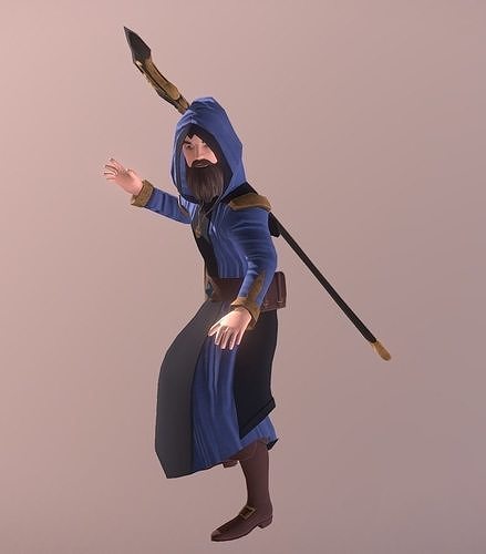 Animated Wizard Character Model 3D model animated rigged | CGTrader