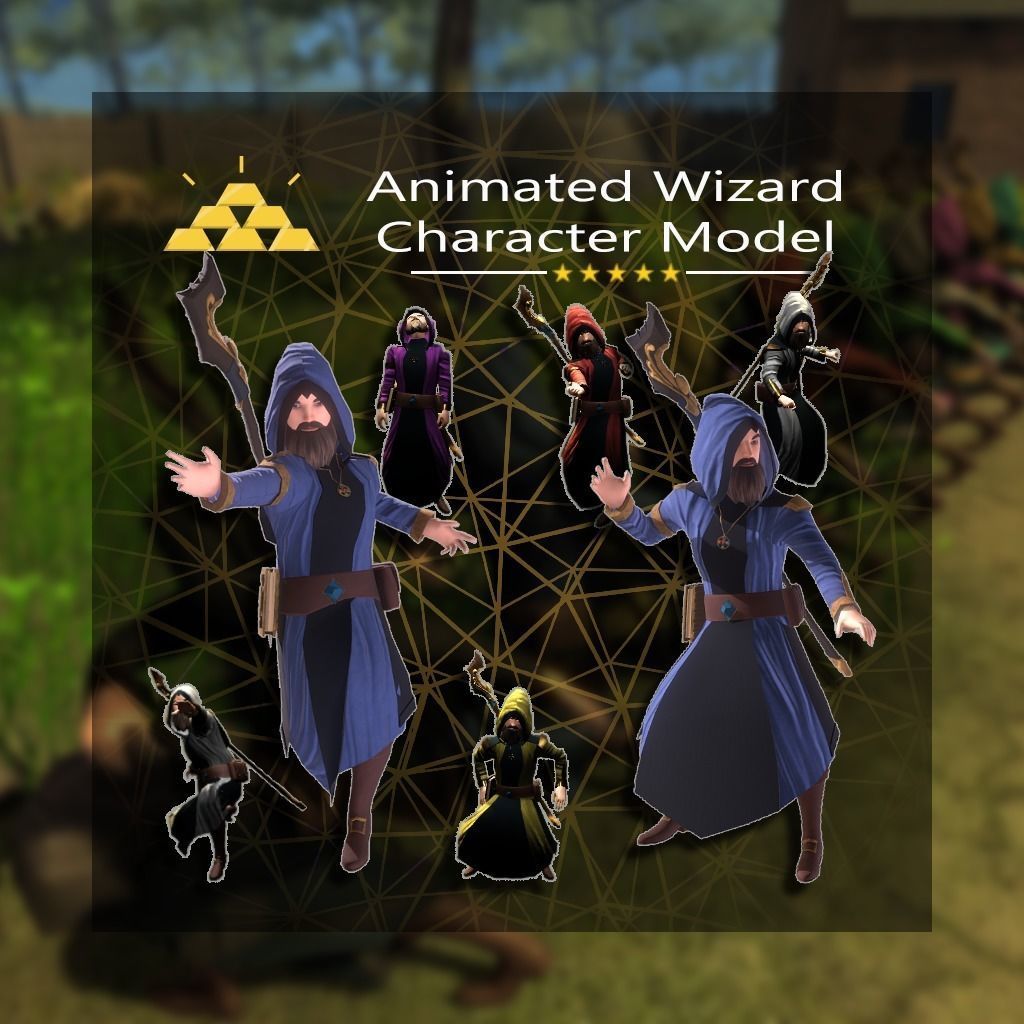 Animated Wizard Character Model 3D model animated rigged | CGTrader