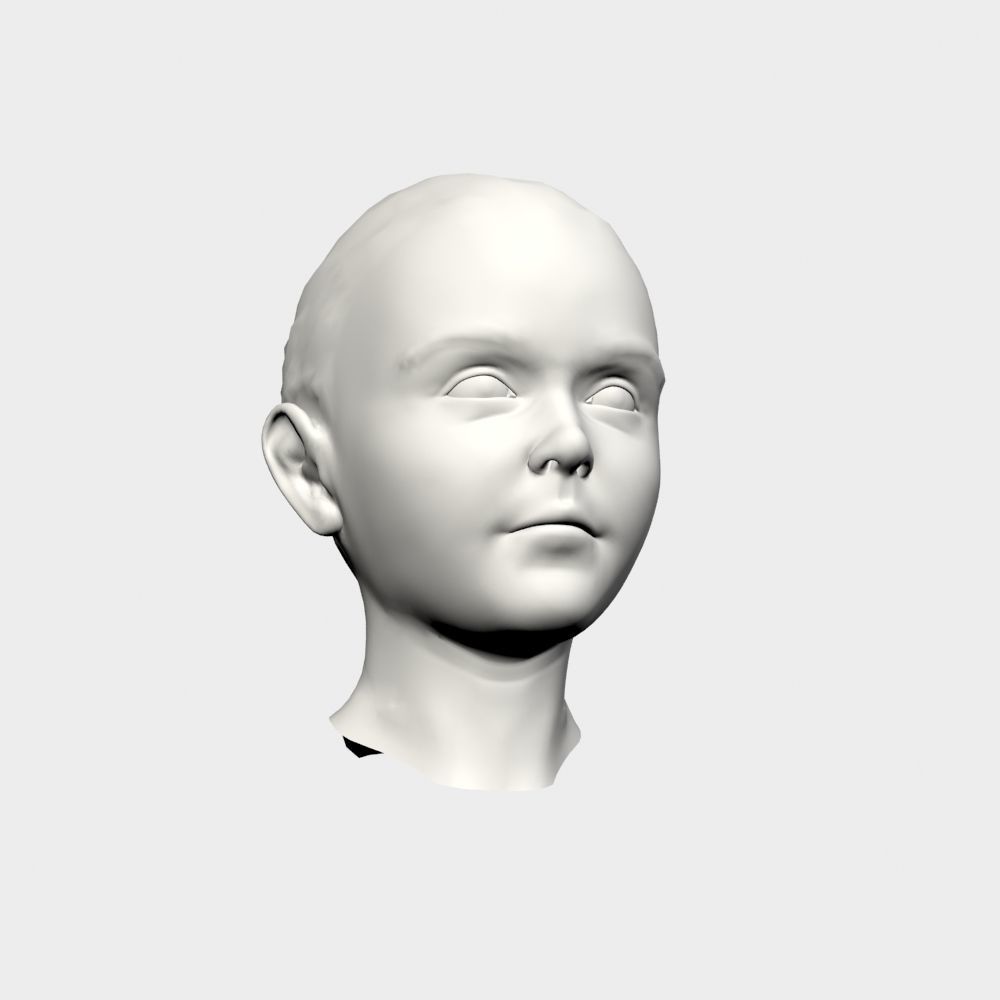 Baby head 02 3D model | CGTrader