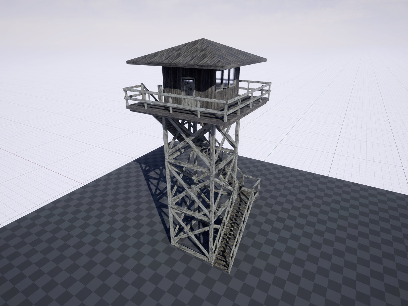 3D model Modular Fire lookout tower PBR VR / AR / low-poly | CGTrader