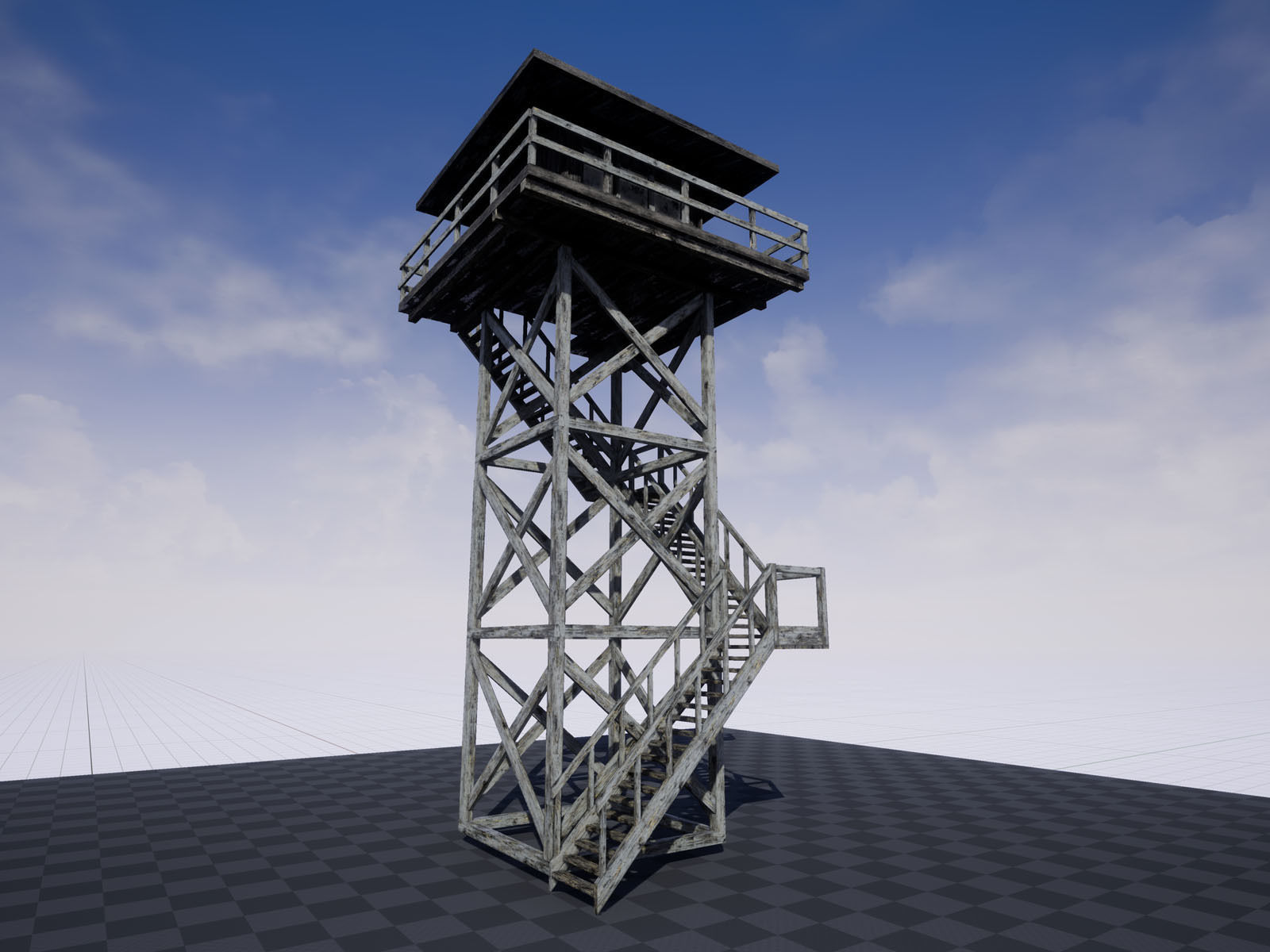 3D model Modular Fire lookout tower PBR VR / AR / low-poly | CGTrader
