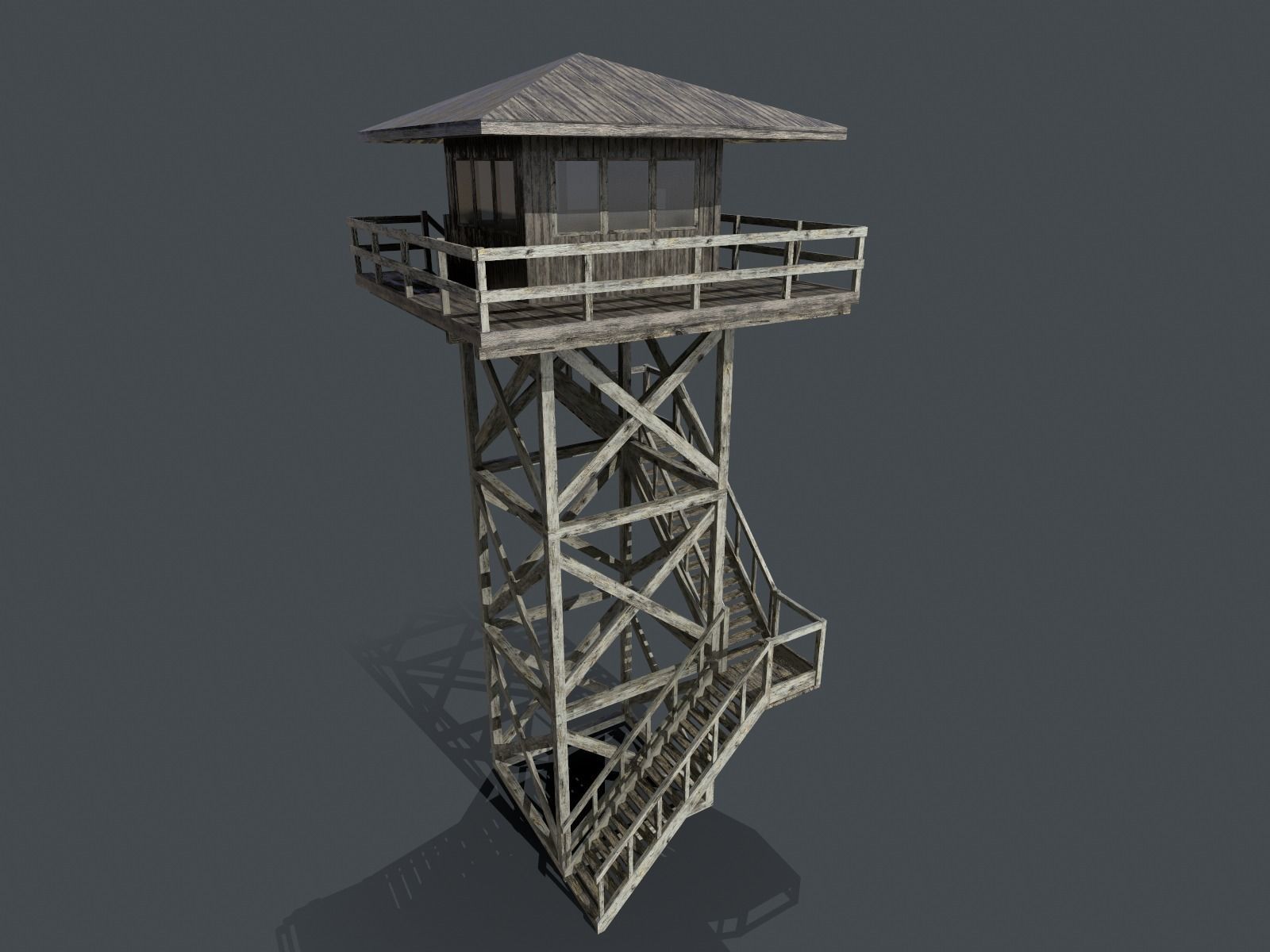 3D model Modular Fire lookout tower PBR VR / AR / low-poly | CGTrader