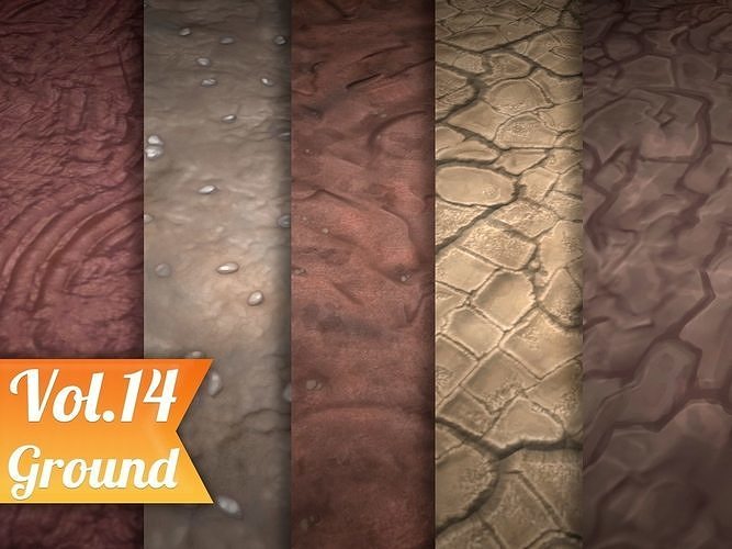 Texture Stylized Ground Vol 14 - Hand Painted Texture Pack VR / AR ...
