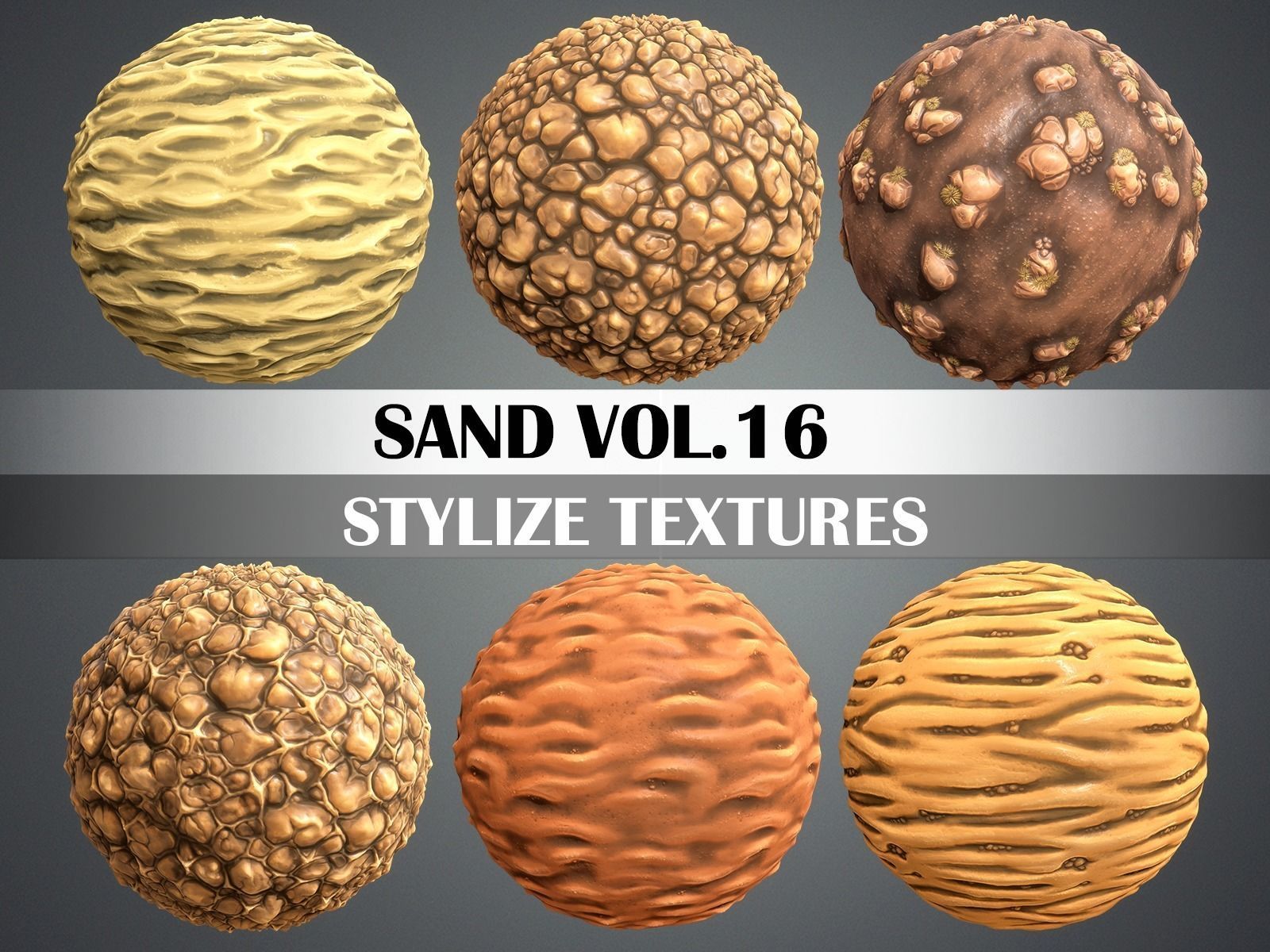 Texture Stylized Sand Vol 16 - Hand Painted Texture Pack VR / AR / low ...