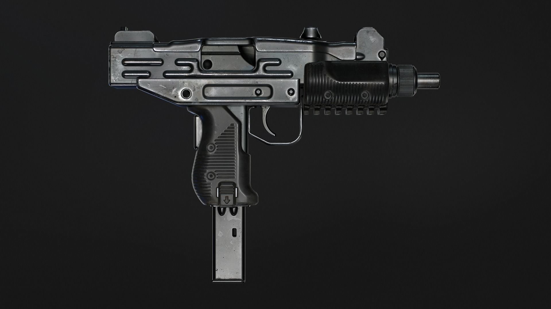 3D model Mini Uzi - Game Ready PBR Asset VR / AR / low-poly | CGTrader