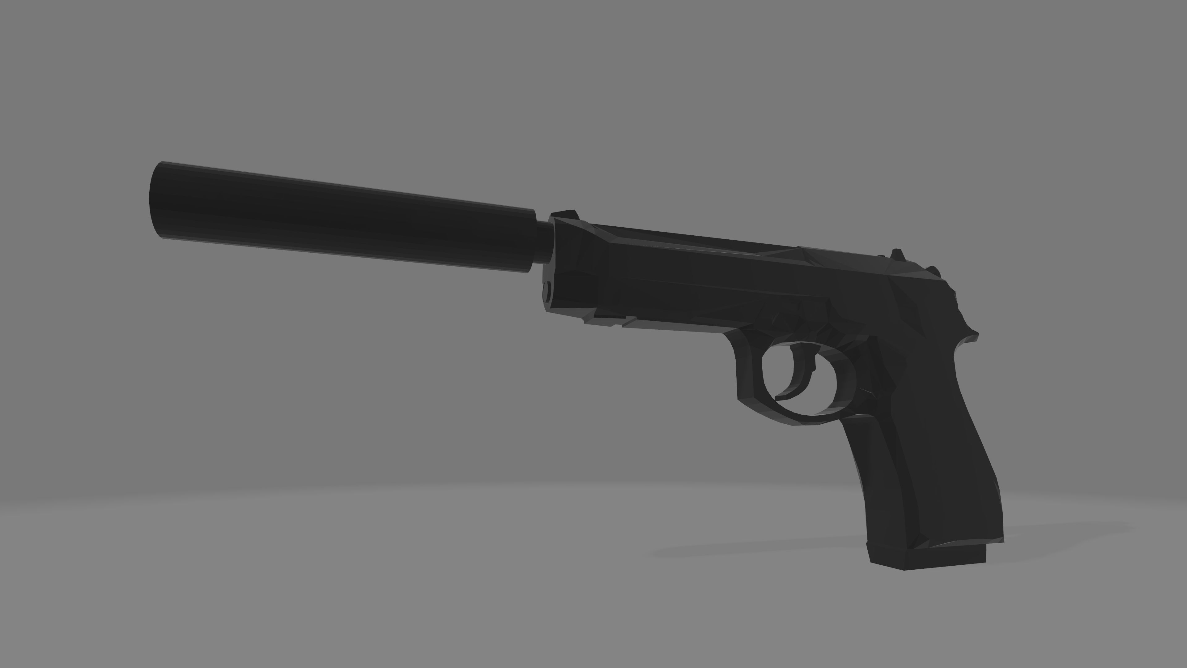 Beretta M9 Silenced free 3D model | CGTrader