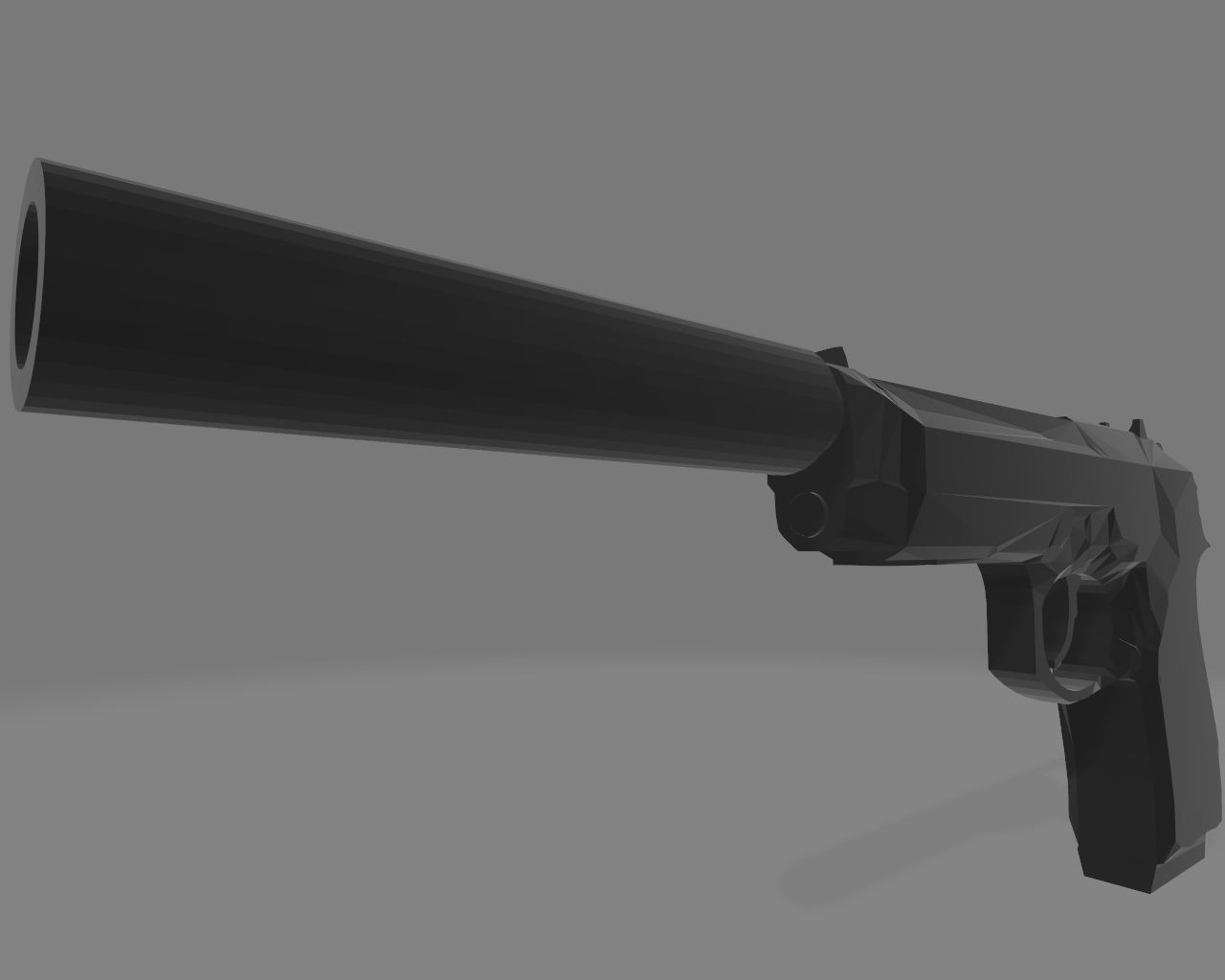 Beretta M9 Silenced free 3D model | CGTrader
