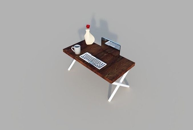 Office desk 3D model 3D printable | CGTrader