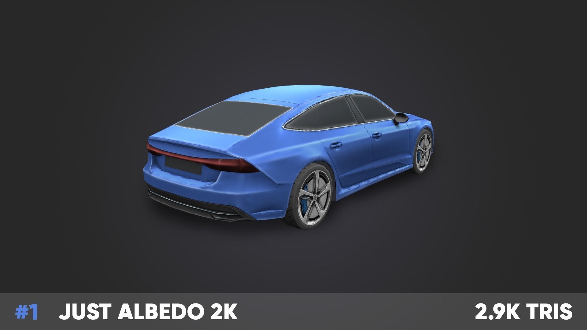 3D model Mobil Game-Ready Sedan Car 1 Low-Poly VR / AR / low-poly ...