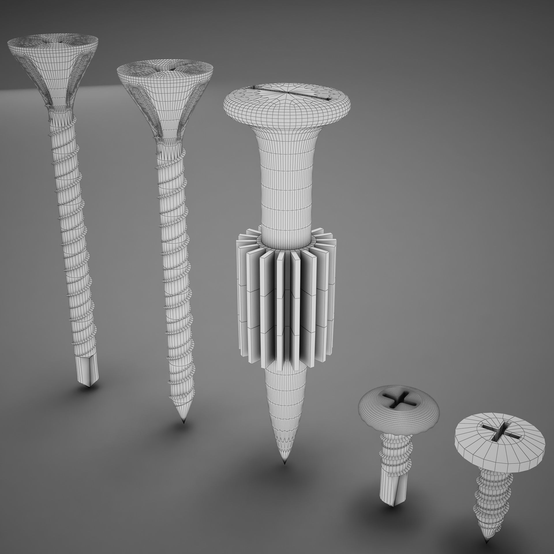 Screws Collection 3D model | CGTrader