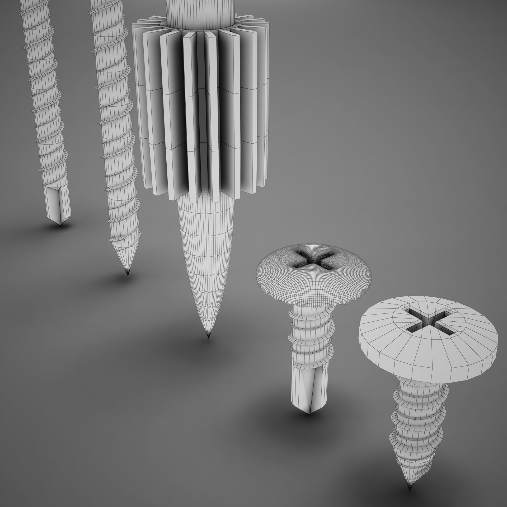 Screws Collection 3D model | CGTrader