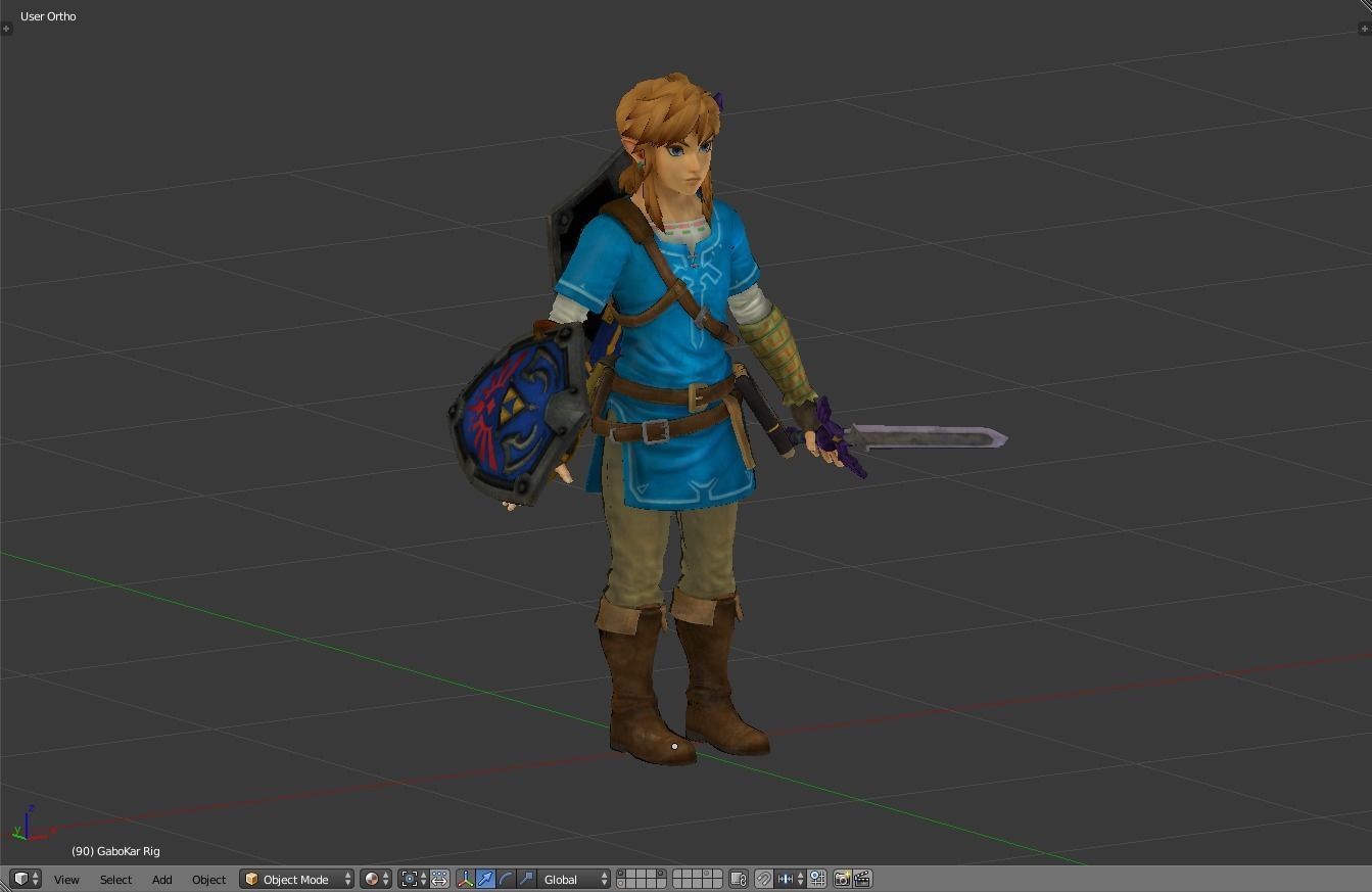 LINK - BREATH OF THE WILD - RIGGED - PBR - GABOKAR 3D model rigged ...