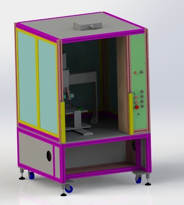 Five axis dispensing machine 3D model animated rigged | CGTrader