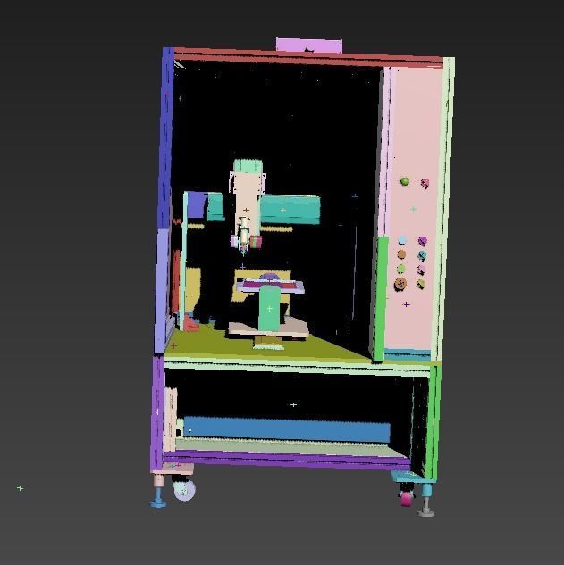 Five axis dispensing machine 3D model animated rigged | CGTrader