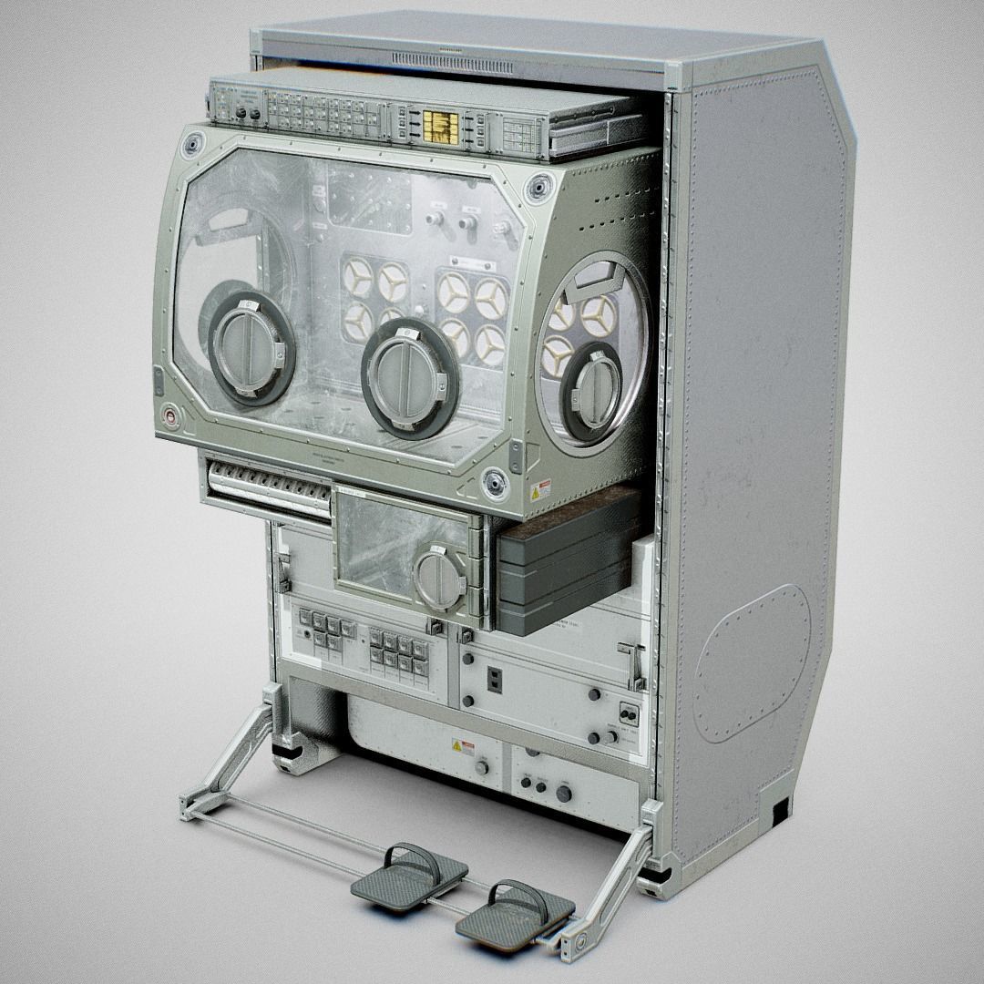 3D model Microgravity Science Glovebox - ISS MSG VR / AR / low-poly ...
