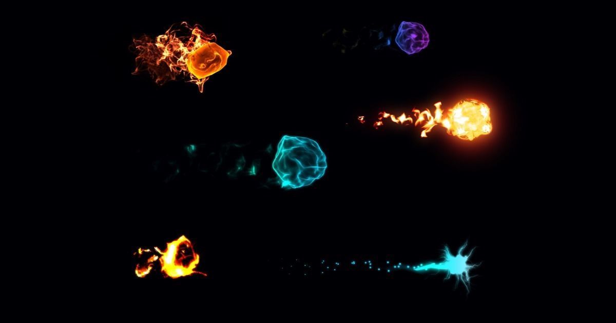 Projectile Fireball Ball Particle Explosion Effects Magic VFX Texture | CGTrader