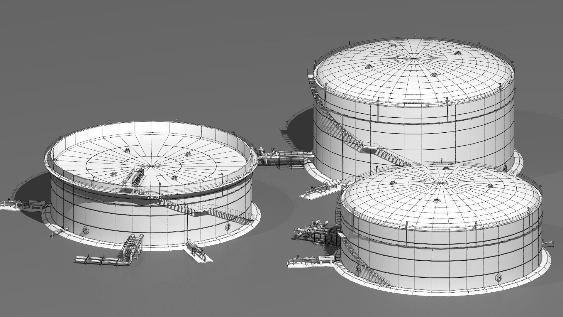 Industrial tanks 3D model | CGTrader
