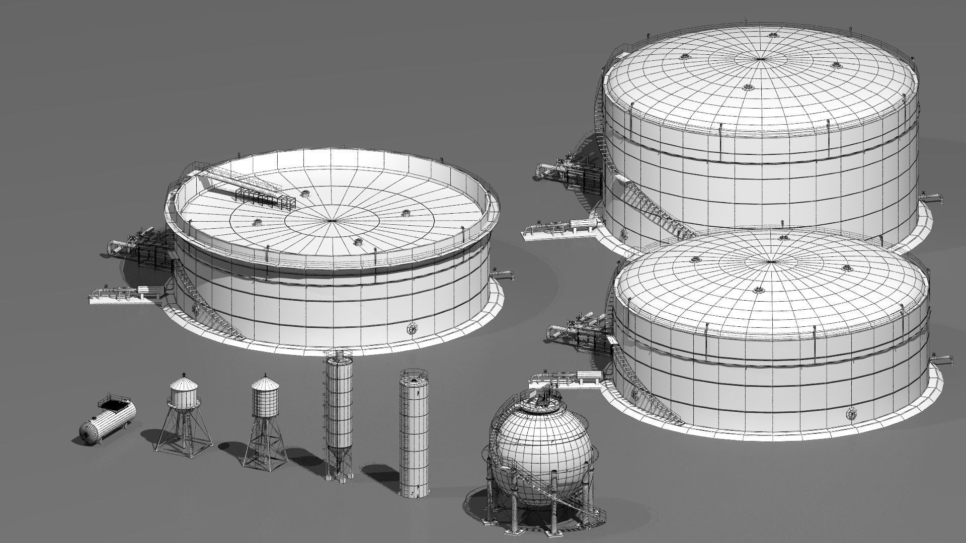 Industrial tanks 3D model | CGTrader