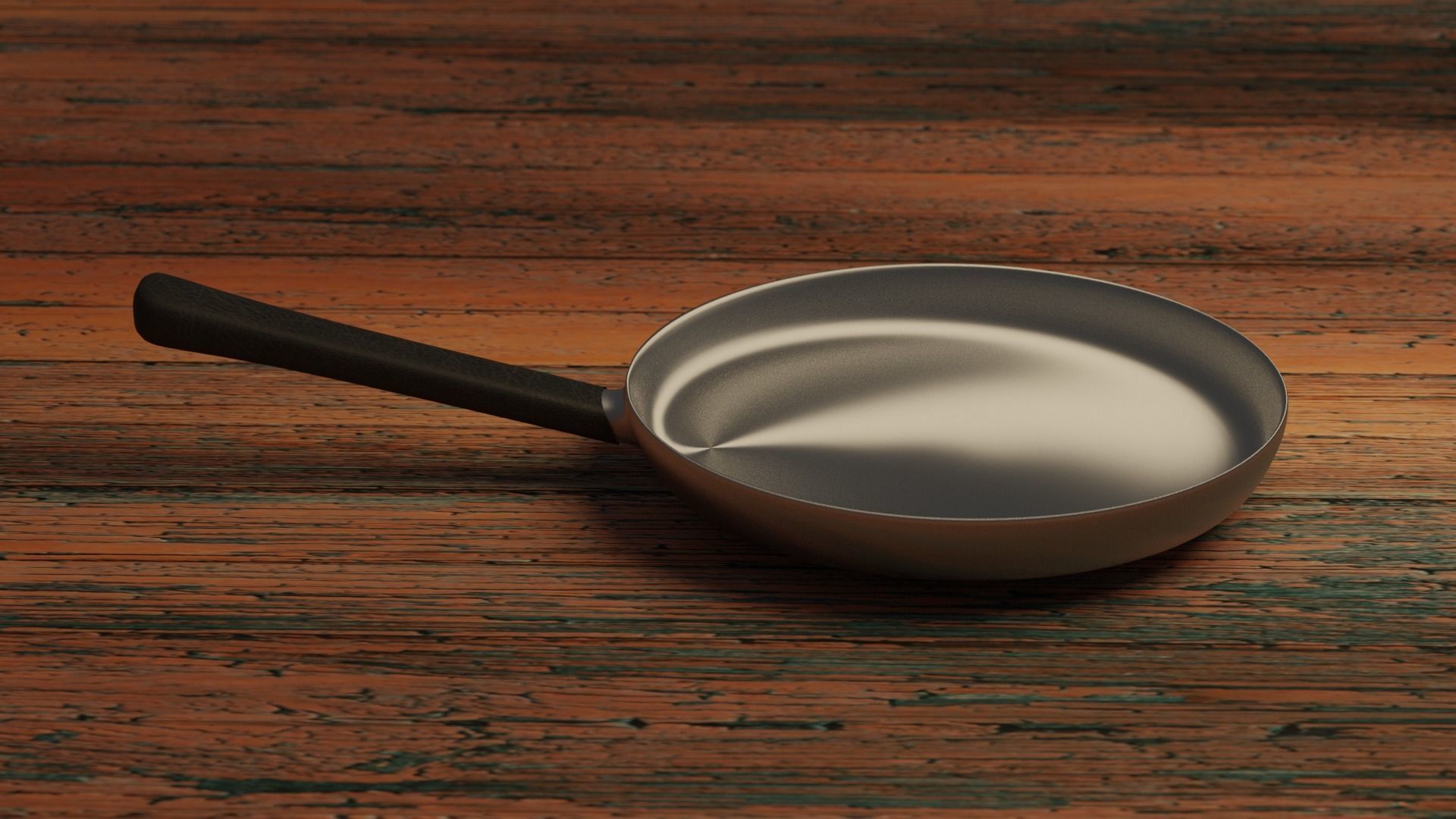 low poly realistic pan frying on tree stump free VR / AR / low-poly 3D ...