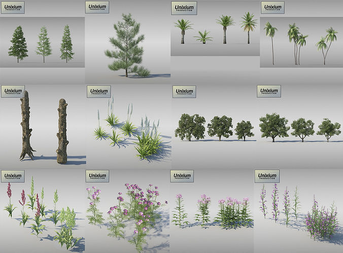 Vegetation - Pack 1 3D model | CGTrader