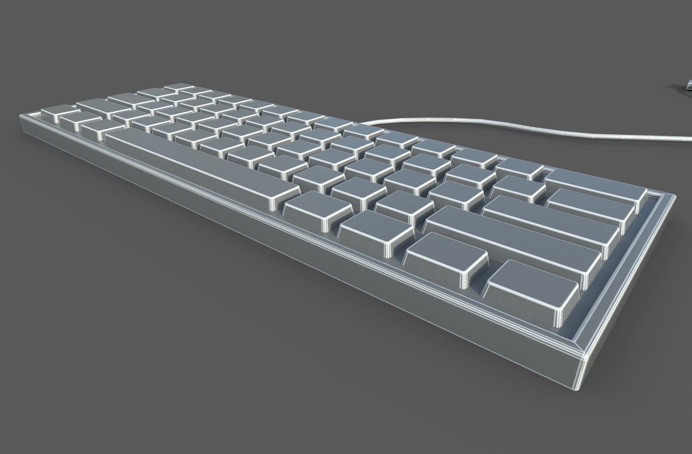 3D model empty computer keyboard VR / AR / low-poly | CGTrader