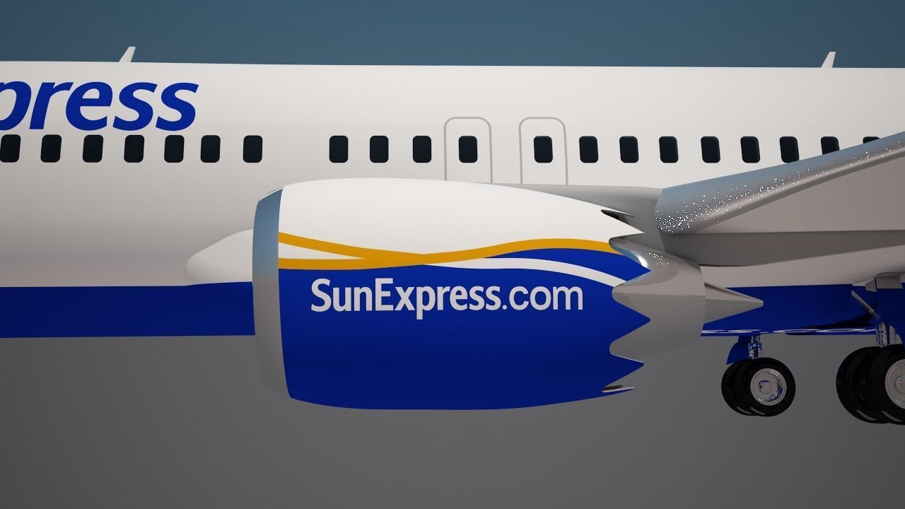 SunExpress Boeing 737 MAX 8 3D model | CGTrader