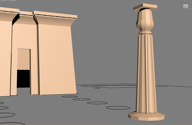3D model Ancient Egypt Lotus column - pillar VR / AR / low-poly | CGTrader