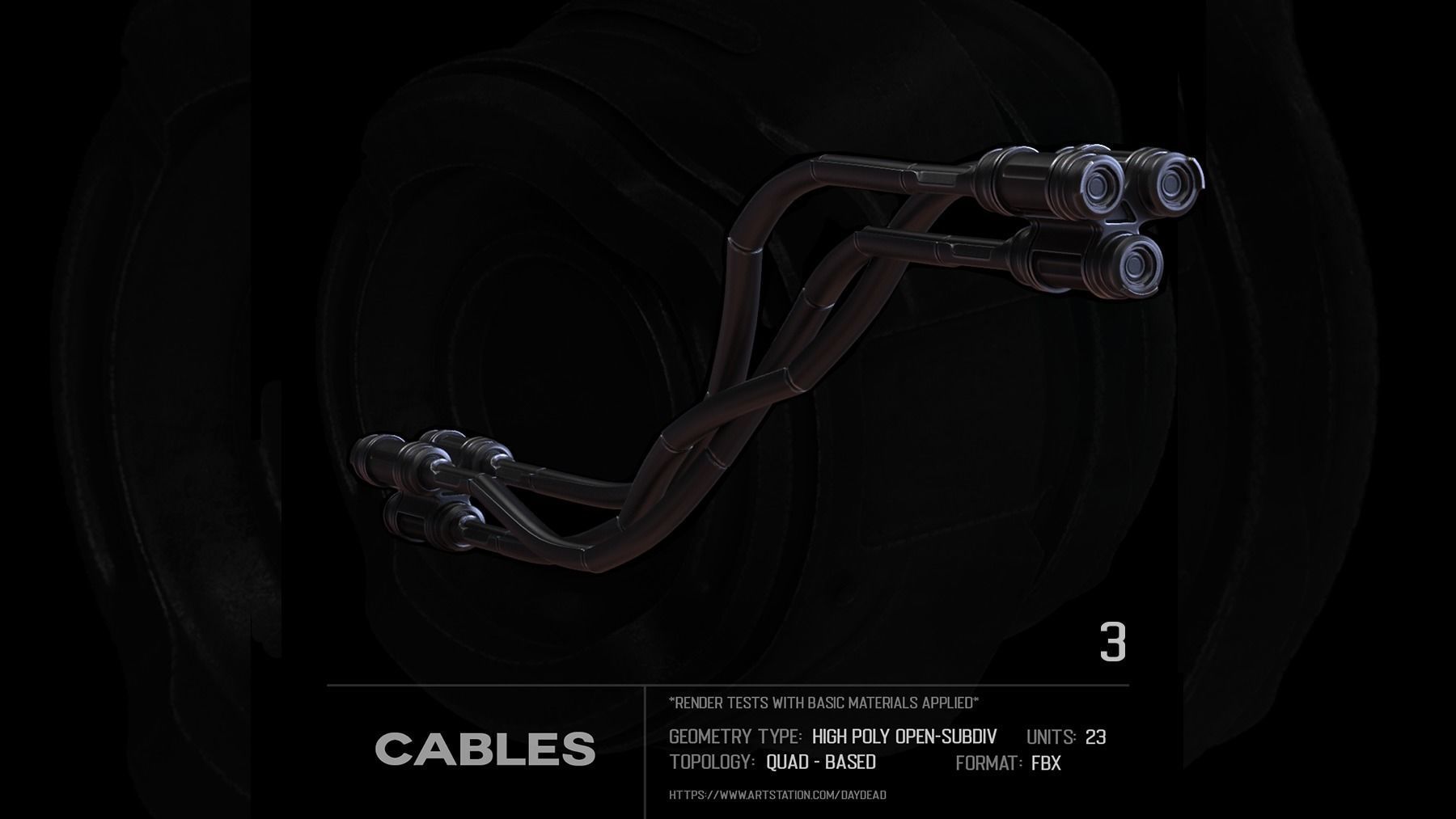 22 Cables SUBD 3D model | CGTrader