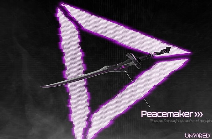 3D model Cyberpunk katana - Peacemaker VR / AR / low-poly | CGTrader