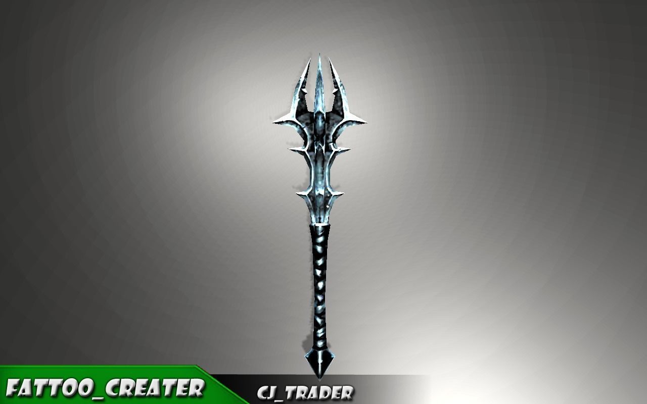 3D model Magic Stick Mace Fantasy Low-Poly 3D Model VR / AR / low-poly ...