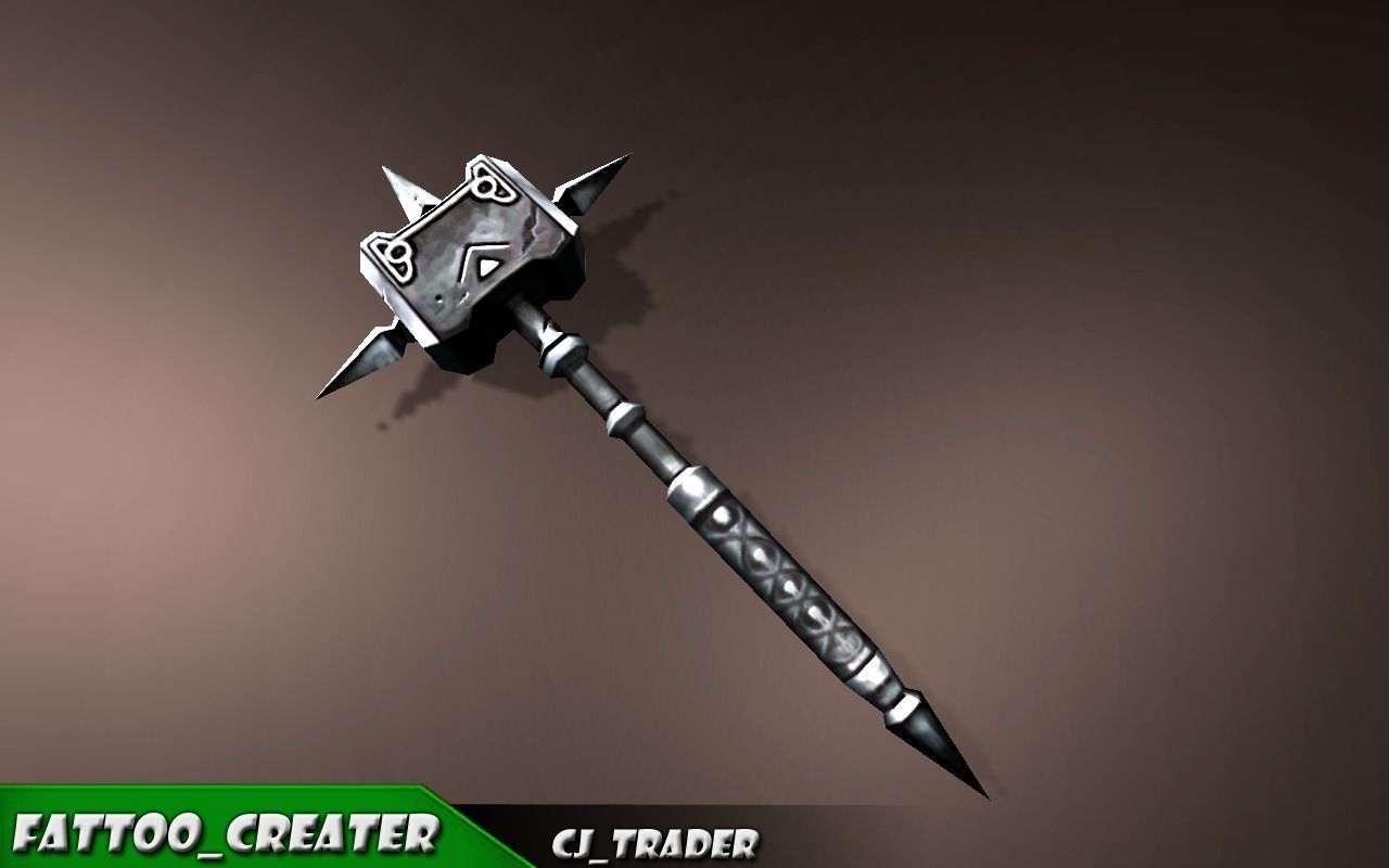 3D model Fantasy Hammer Low-poly 3D Model VR / AR / low-poly | CGTrader