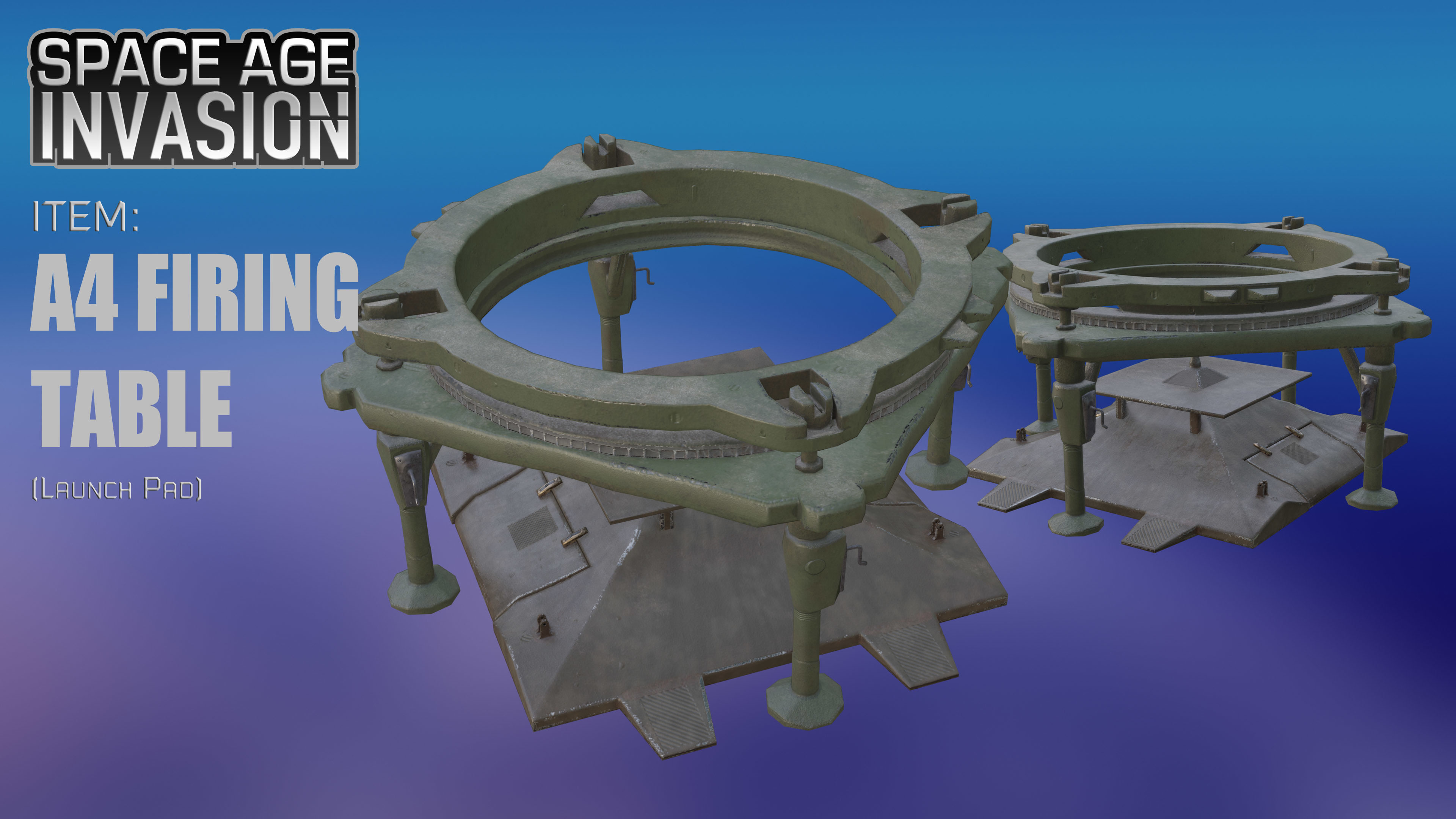 3D model Space Age Invasion Massive Modular Rocket Pack VR / AR / low ...