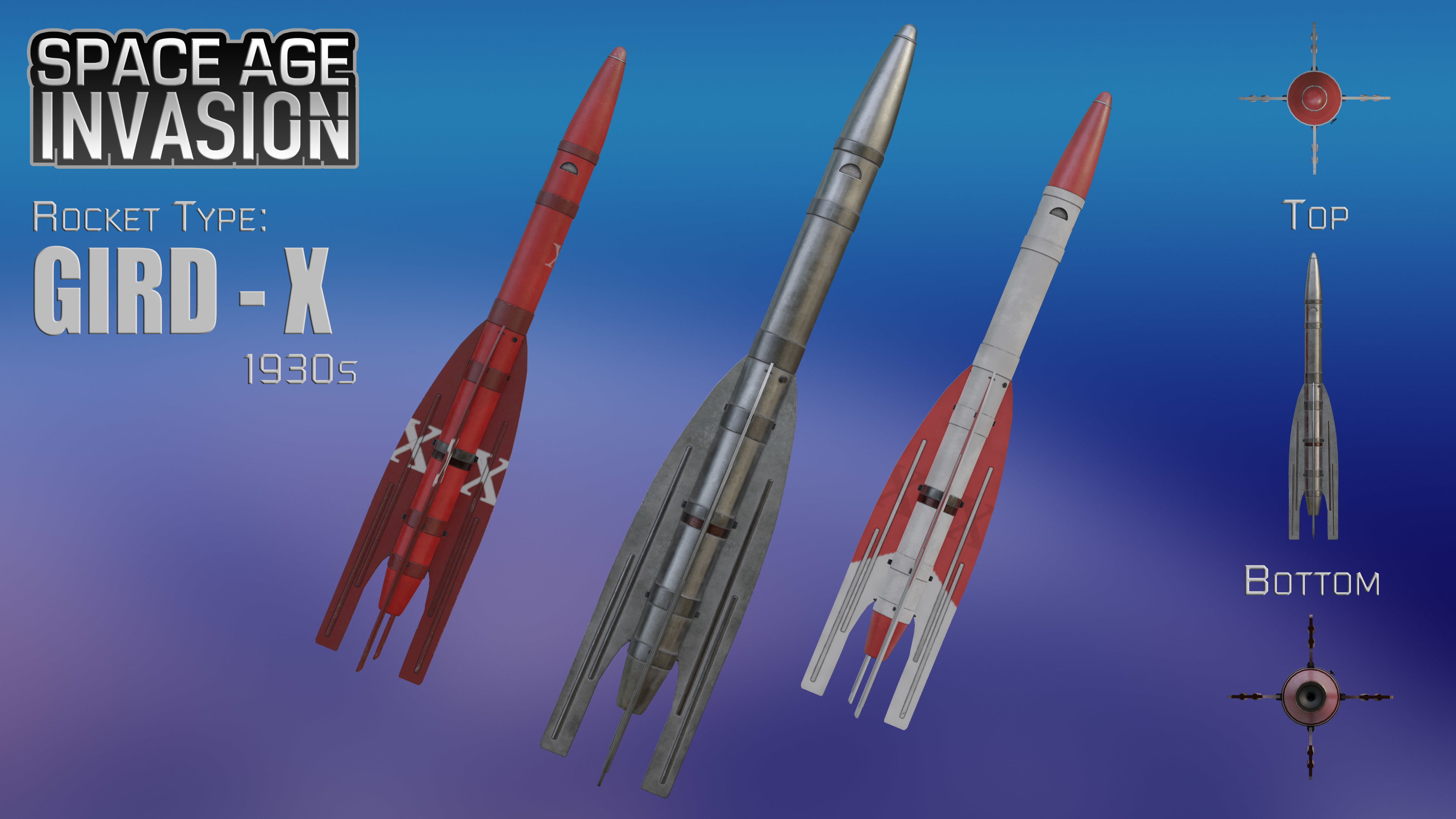 3D model Space Age Invasion Massive Modular Rocket Pack VR / AR / low ...