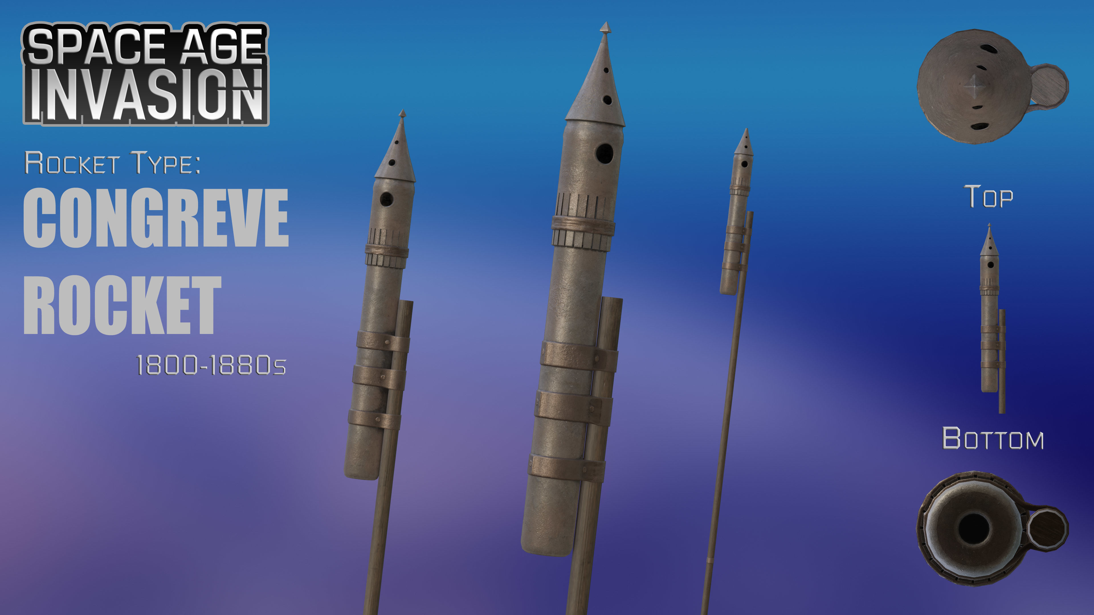 3D model Space Age Invasion Massive Modular Rocket Pack VR / AR / low ...