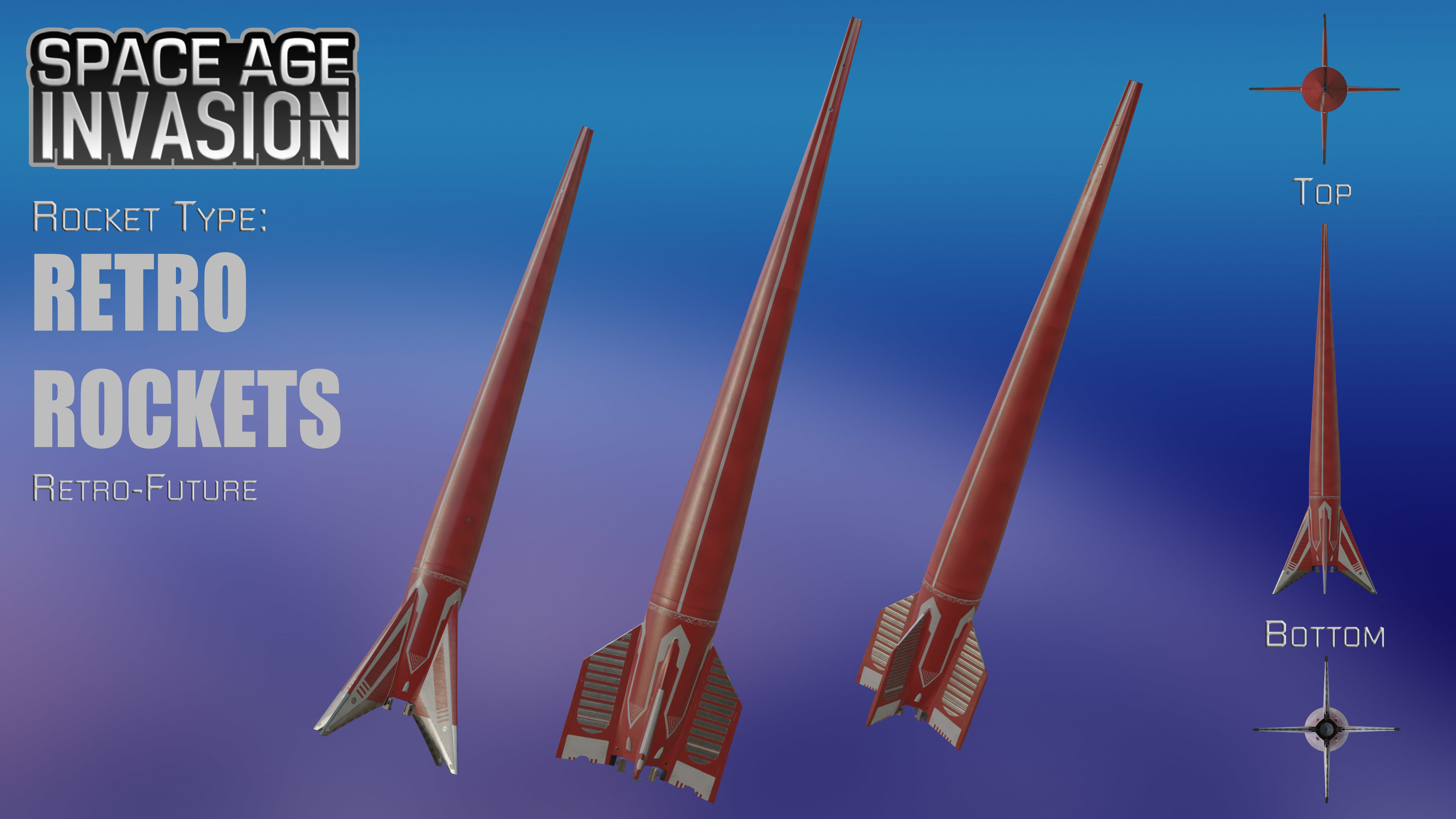 3D model Space Age Invasion Massive Modular Rocket Pack VR / AR / low ...