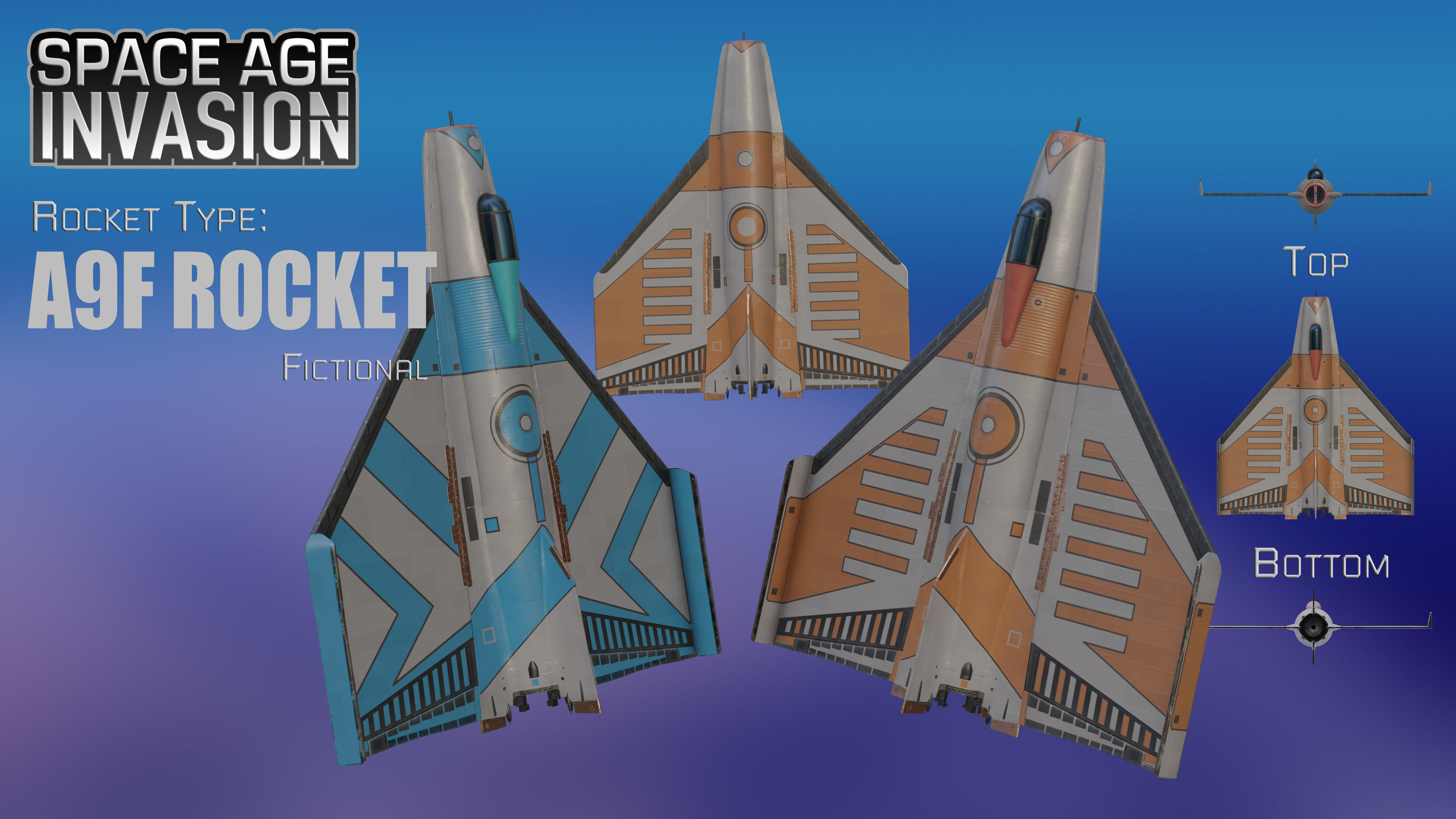 3D model Space Age Invasion Massive Modular Rocket Pack VR / AR / low ...