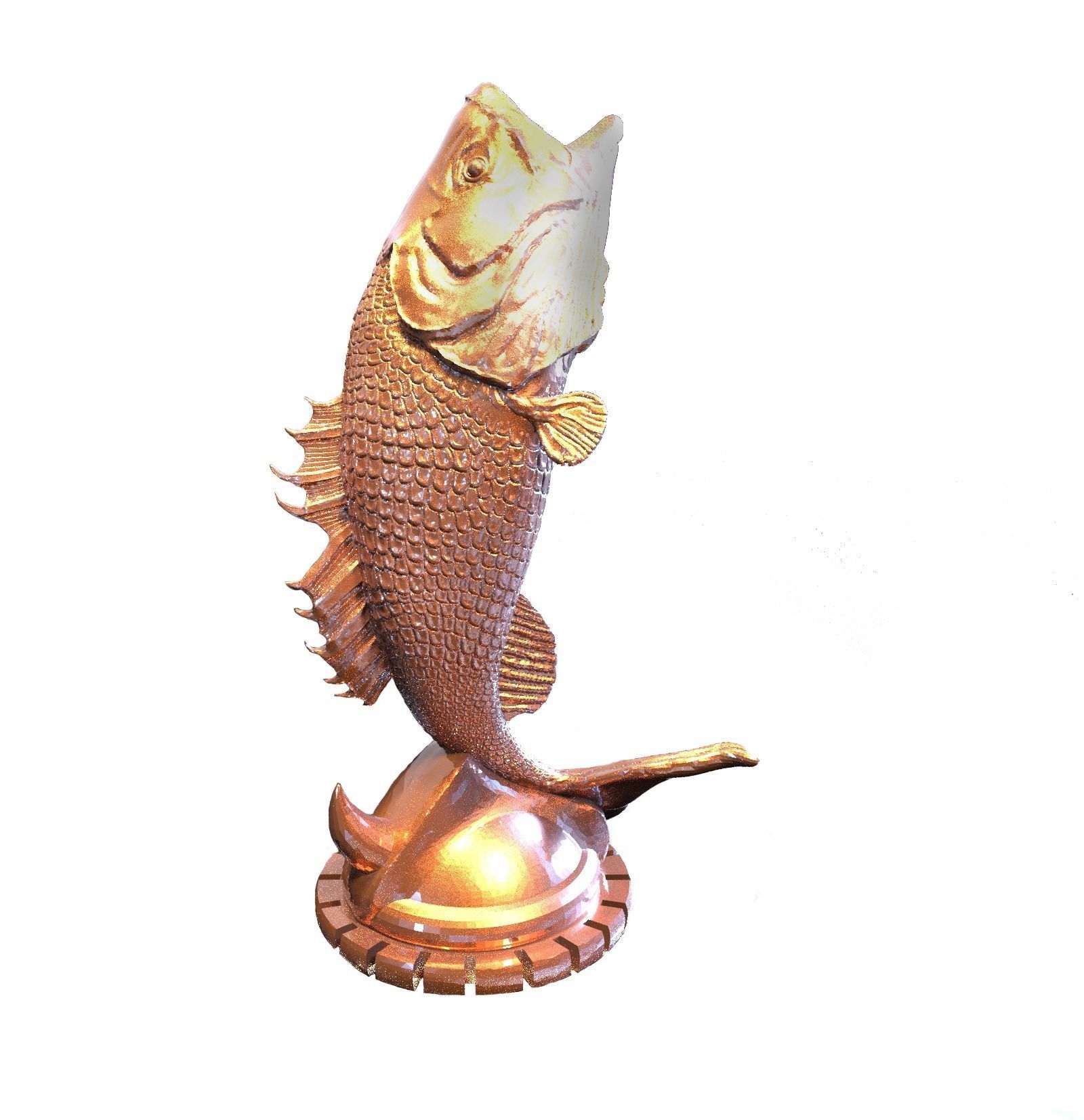 Rare Ancient Fish Statue 3D model 3D printable | CGTrader