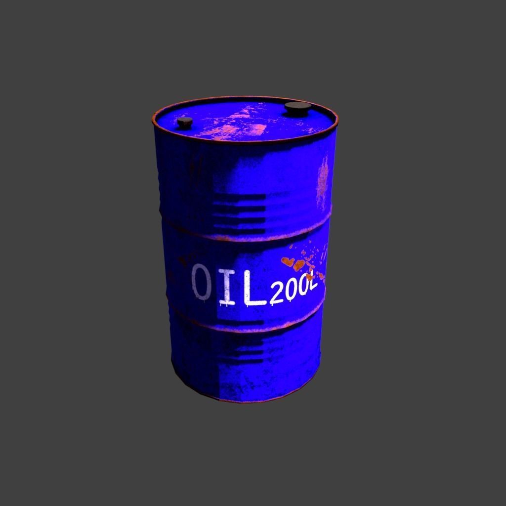 3D model oil barrel 200l VR / AR / low-poly | CGTrader