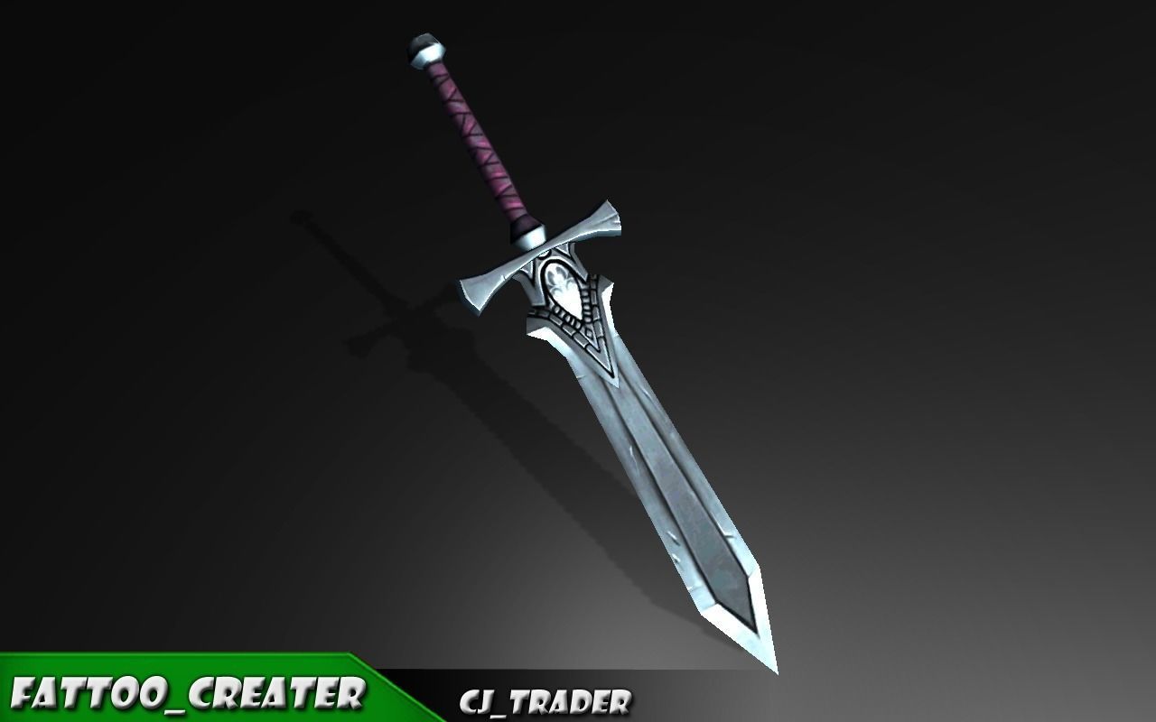 3D model Low-Poly Final Fantasy Sword 3d model VR / AR / low-poly ...