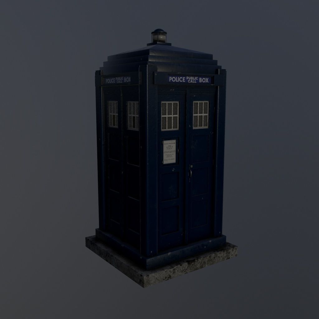 Police Box 3D model | CGTrader