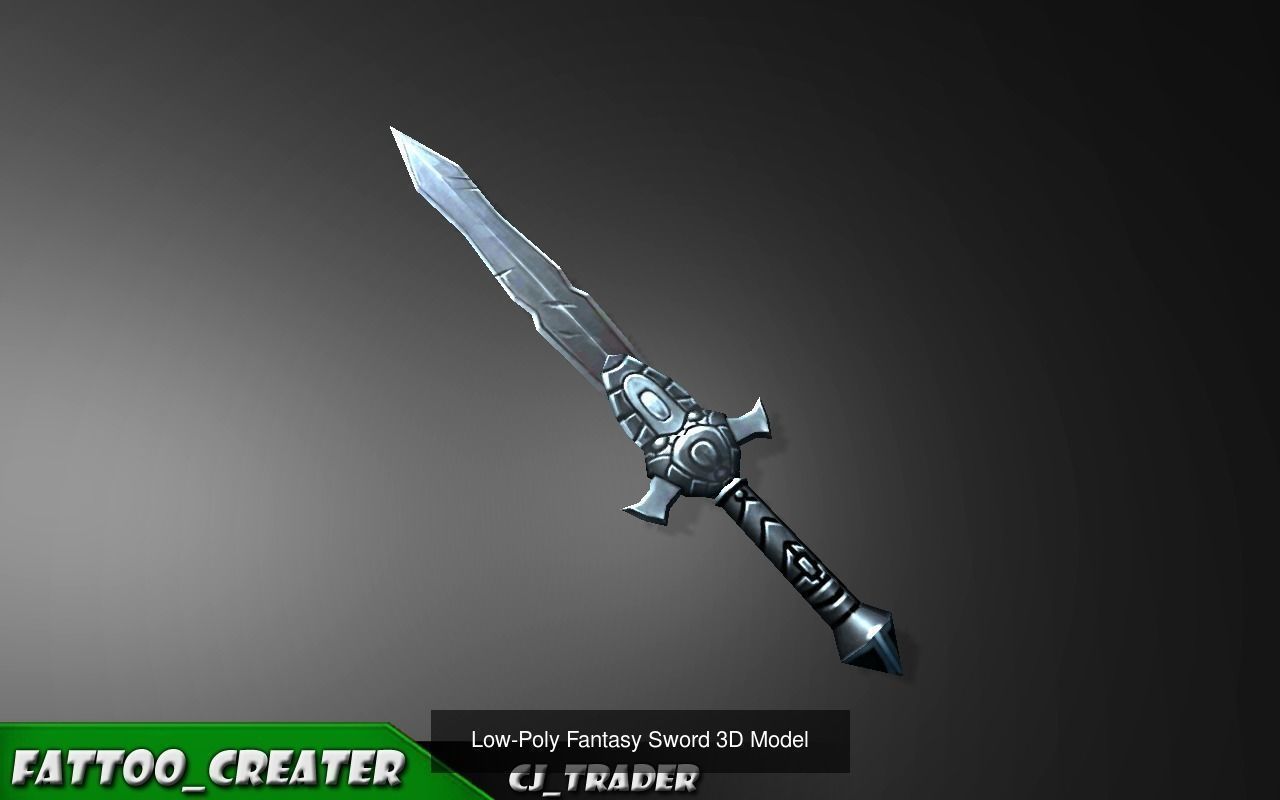Fantasy Sword Collection Pack Low-Poly 3D Model | CGTrader