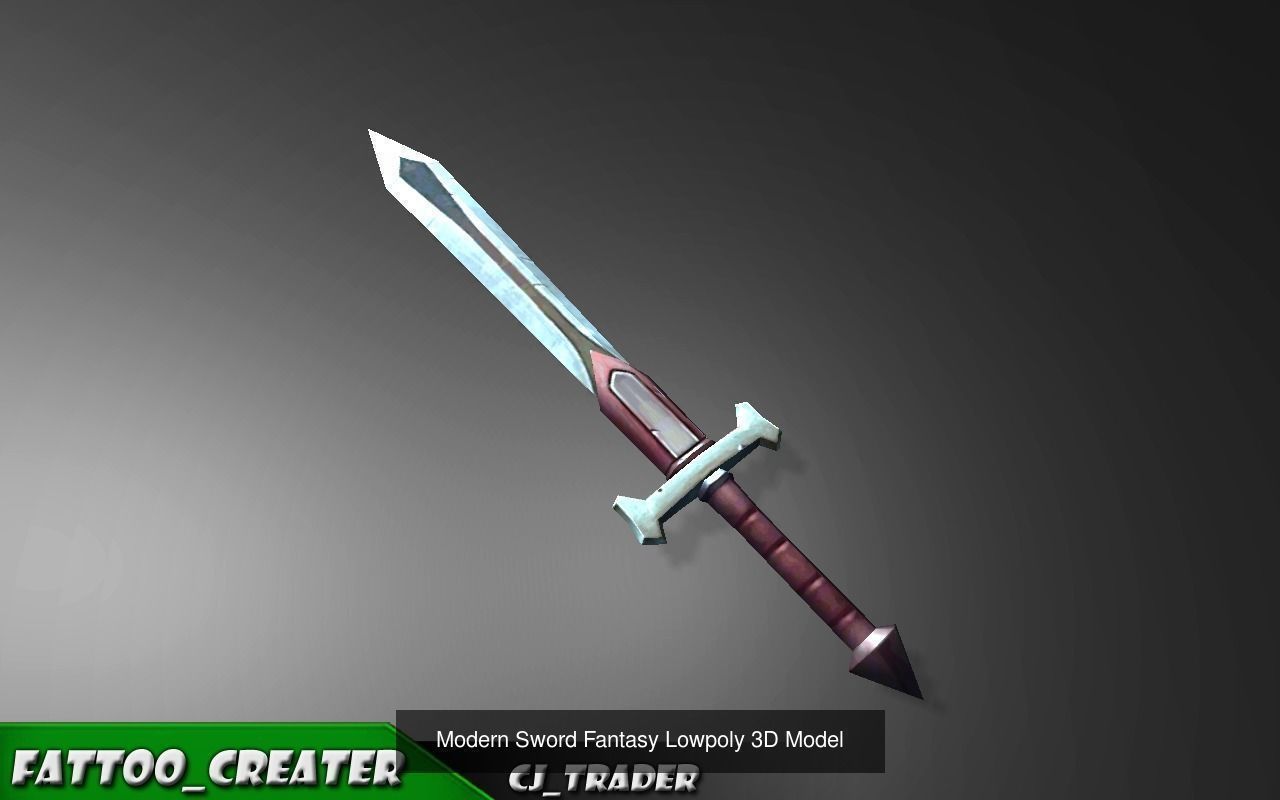 Fantasy Sword Collection Pack Low-Poly 3D Model VR / AR / low-poly ...