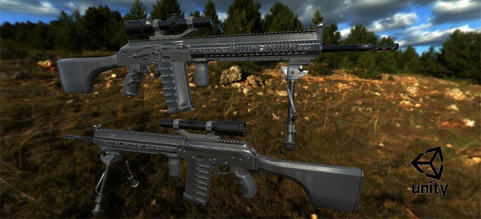 3D model AK Sniper Package VR / AR / low-poly | CGTrader