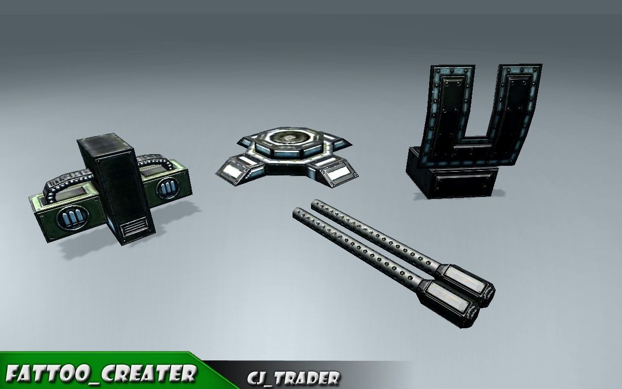 3D model Lowpoly Mobile turret machine gun animated rig 3d model VR ...