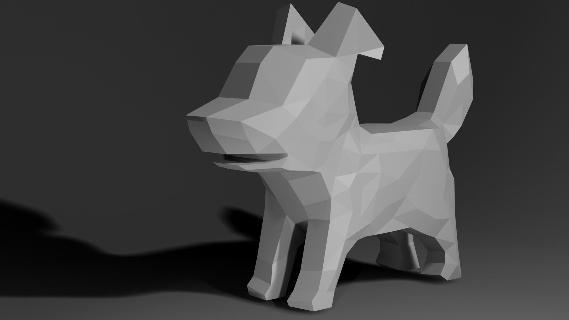 3D model Low-Poly cute dog VR / AR / low-poly OBJ FBX STL BLEND