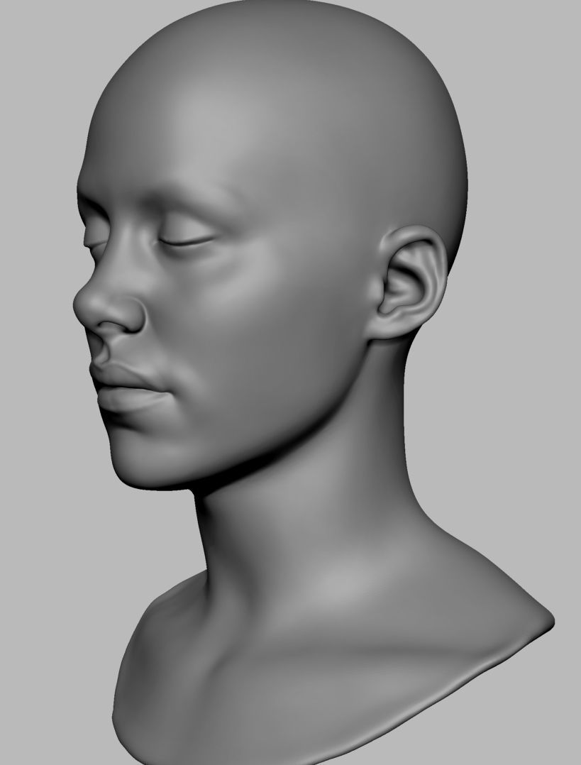 Female Head Printable 3D model 3D printable | CGTrader