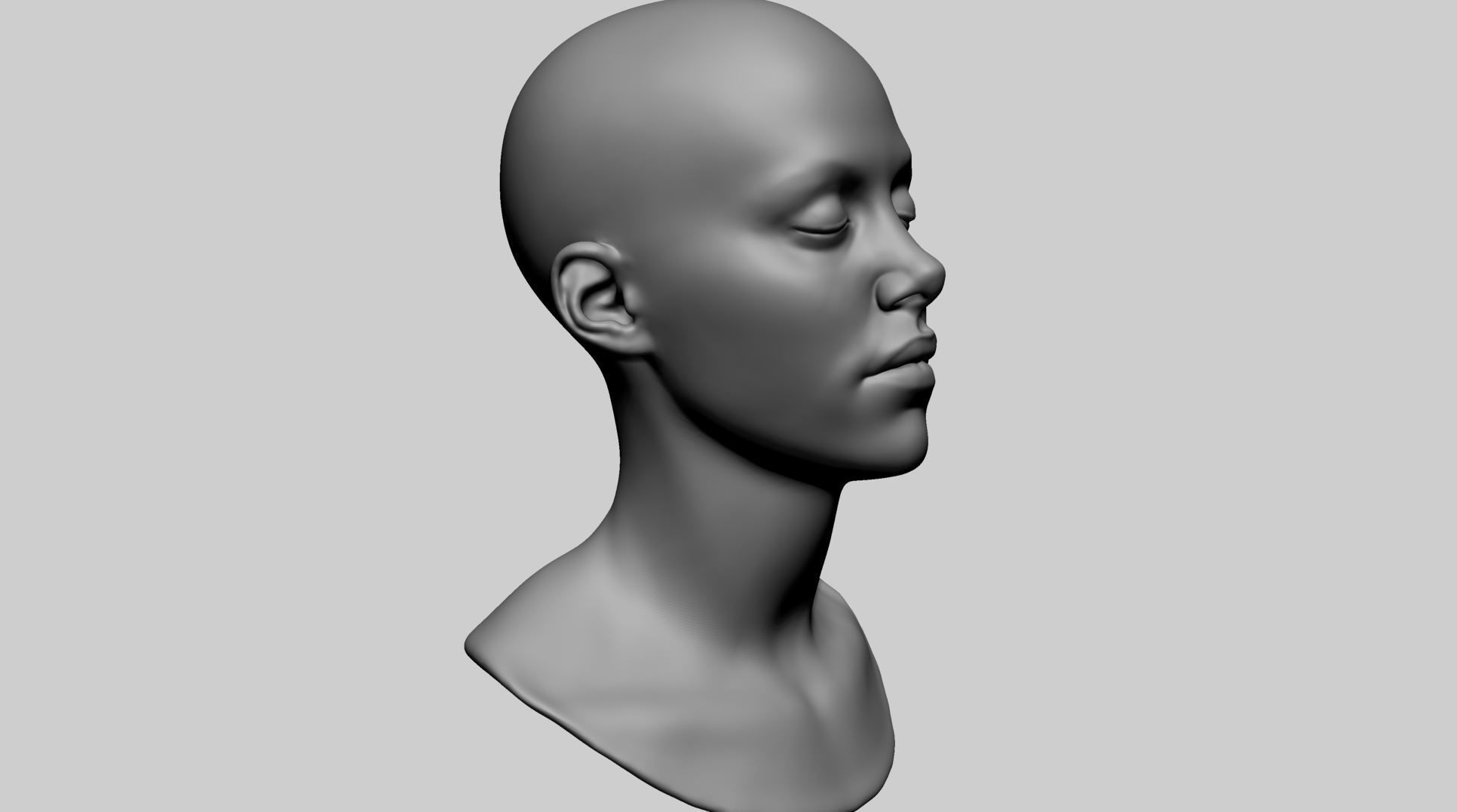 Female Head Printable 3D model 3D printable | CGTrader
