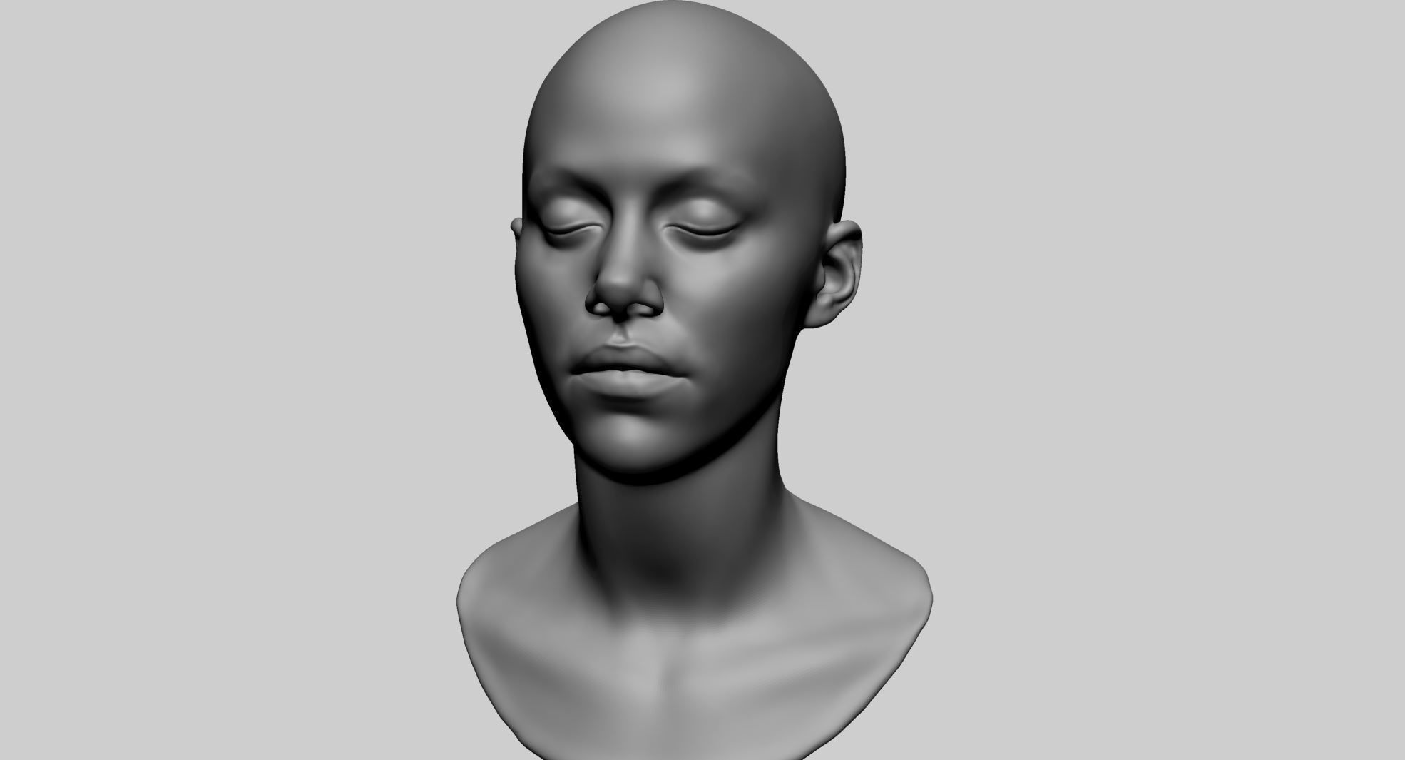 Female Head Printable 3D model 3D printable | CGTrader