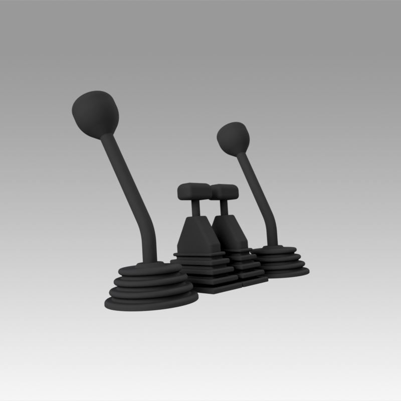 Control Levers 3D model | CGTrader