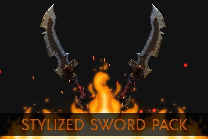 Stylized Fantasy Sword Pack 3D model | CGTrader